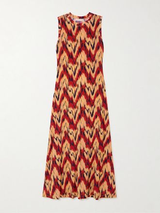 Ulla Johnson Robe Midi En Jersey Stretch Imprimé Orla - Multicolore