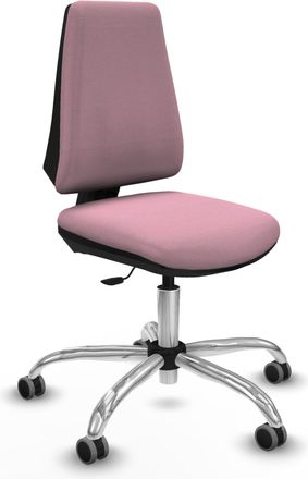 Piqueras y Crespo Elche B&uuml;rostuhl, Rosa, ohne Armlehnen, ausgestattet mit Permanentkontakt und Schneideschaum, 65 mm Rollen, Parkett, Rosa