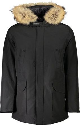 Woolrich Homme, Manteaux, Noir, Taille: 2XL Parka noire avec fourrure amovible