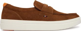 Tommy Hilfiger Halbschuhe Tommy Hilfiger Modern Light Hybrid Suede Loafer FM0FM05786 Braun