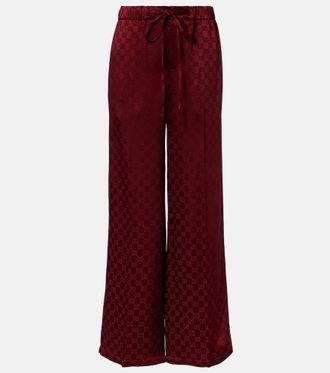 Gucci Pantalon ample GG en satin