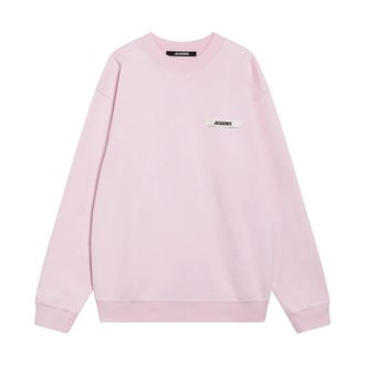 Jacquemus Homme, Sweatshirts et sweats &agrave; capuche, Rose, Taille: XL Le SweaT-shirt Gros Grain
