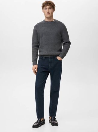 Mango Jean Ben cropped tapered-fit bleu fonc&eacute; intense - Homme - 38 - MANGO MAN