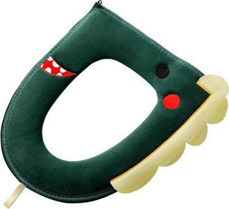 DOITOOL Weicher Dicker Toilettensitzbezug aus Corduroy mit Griff Waschbares Plüschiges Wc sitzkissen Passend Bequem und Hygienisch für Bad und Reisen