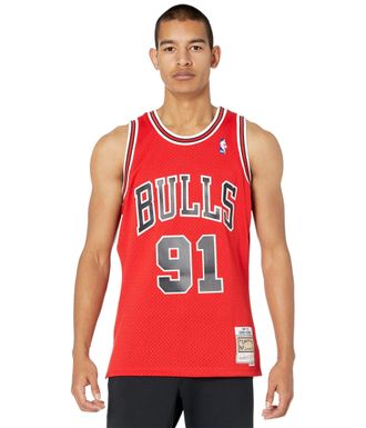 Mitchell & Ness NBA Chicago Bulls Swingman Dennis Rodman Trikot Herren rot/schwarz, M