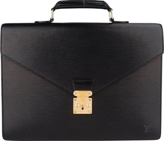 Louis Vuitton Crossbody Bags - Louis Vuitton Noir Epi Leather Serviette Business - Gr. unisize - in Schwarz - f&uuml;r Damen