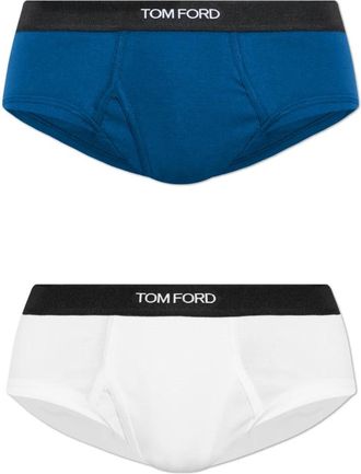 Tom Ford Homme, Sous-v&ecirc;tements, Multicolore, Taille: S Boxer Briefs Logo-Ceinture Lot de Deux