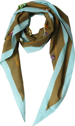 Dolce & Gabbana Teddy Bear-Print Cotton-Silk Scarf - Brown
