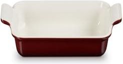 LE CREUSET Le Creuset Rechteckige Auflaufform Tradition aus Steinzeug, 19 cm, 1.1 Liter, Garnet, 71102199490001