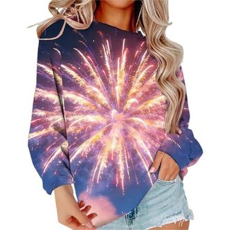 Generic Sweat-shirt l&eacute;ger avec poche pour femme - Style d&eacute;contract&eacute; - Manches longues - Coupe ample - Pull &agrave; manches longues - Rose