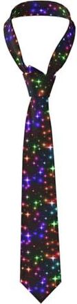 Generic Cravate Pour Homme N&eacute;on Color&eacute; Ciel &Eacute;toil&eacute; Rainbow Noir Formelle Tie Confortable Cravate Homme Pour Remise De Dipl&ocirc;me F&ecirc;te &Eacute;v&eacute;nements