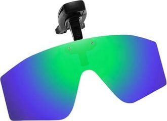 Generic Lunettes de soleil polaris&eacute;es &agrave; clipser pour homme - Lunettes de soleil de conduite de nuit, de sport - Lunettes de soleil pour homme avec chapeau &agrave; c