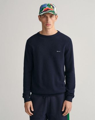 GANT Cotton Pique C-Neck Strickpullover