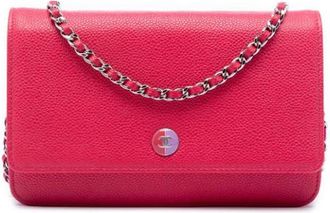 Chanel Portefeuille sur cha&icirc;ne Pre-owned - Femme - Pre-owned - Rose - Taille: ONE Size