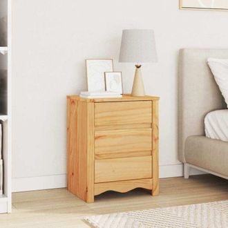 vidaXL Cabinet de chevet Ch&ecirc;ne 45 x 35 x 56 cm Bois massif en pin Vidaxl