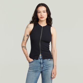 G-Star 2 Way Slim Rib Tank - Dunkelblau - Damen