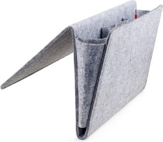 Kikkerland Betttasche, Filz, Grau, 42 x 21.5 x 2.5 cm, OR74-L