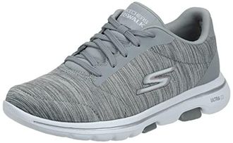 Skechers Womens Go Walk 5 - True Trainers, Grey (Gray Textile/Trim Gry), 4.5 UK (37.5 EU)