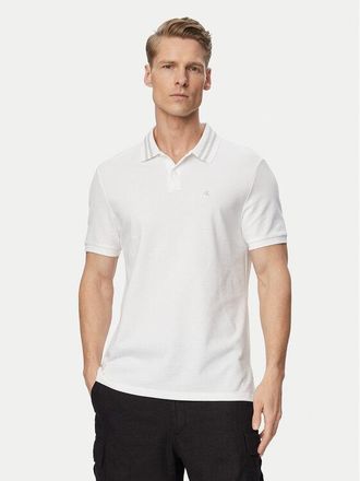 Calvin Klein Jeans Poloshirt Monogram LV04RC276G Wei&szlig; Slim Fit