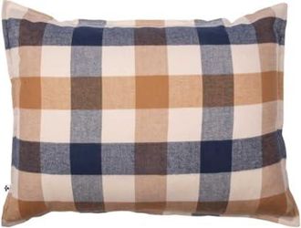 Altobuy Taie doreiller 50x70cm en Flanelle de Coton &agrave; Carreaux Beige - Bastien