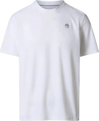 North Sails Homme, Tops, Blanc, Taille: L T-shirt avec maxi logo imprim&eacute;