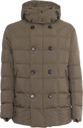 Fay Homme, Vestes, Vert, Taille: S Piumino doppiopetto cappuccio