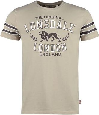 Lonsdale London BROUSTER Homme T-Shirt Manches Courtes Sable XXL 100% Coton Regular/Coupe Standard