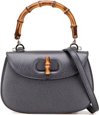 Gucci Hobo Bags - Grained Calfskin Bamboo Night - Gr. unisize - in Schwarz - f&uuml;r Damen