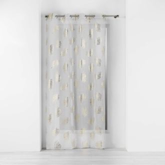 Douceur d'Intérieur Ösenvorhang, 140 x 240 cm, sandgestrahlt, Bedruckt, metallic Sunny Gold