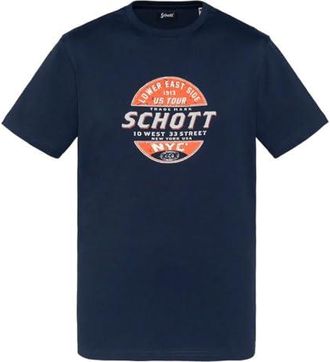 Schott NYC T-Shirt Marine Homme Schott TSUSTOUR