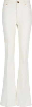 Balmain Femme, Jeans, Blanc, Taille: 36 FR Jean en denim coupe droite