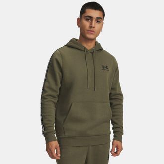 Under Armour Icon Fleece Taping Hoodie f&uuml;r Herren Marine OD Gr&uuml;n / Schwarz XXL