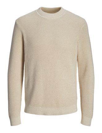 Jack & Jones Jprccviggo Waffle Knit Crew Neck Sn