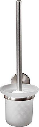 Fackelmann Fackelmann Toilettenbürste mit Halter FUSION, WC-Garnitur, WC-Bürste mit vernickelter Wandhalterung (Farbe: Silber/Milchig), Menge: 1 Stück