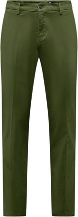 Bomboogie Homme, Pantalons, Vert, Taille: W32 Pantalon chino slim en satin stretch avec micro-imprim&eacute;