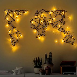 Hanah Home Stylish Black Decorative Metal Wall Accessory, 58 x 100 cm, 1.5 mm Thick | Easy Installation, IP20 Rated | Perfect for Modern Home Decor