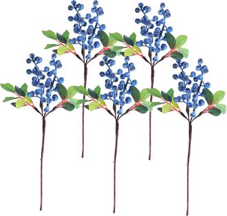 Garneck 5st&uuml;cke K&uuml;nstliche Beerenzweige Winterliche Weihnachtsbeeren Dekoration F&uuml;r Christbaum DIY Handwerk Weihnachtsbaum Schmuck Festliche Blumengestecke