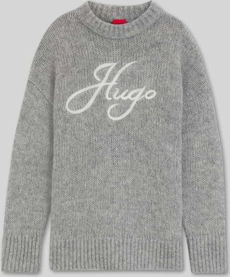 HUGO BOSS Loose Fit Pullover aus Woll-Alpaka-Mix Modell Sloguinny