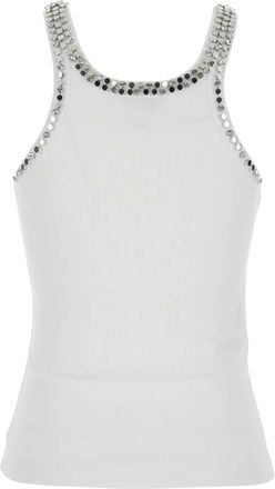Pinko Pinko, Femme, Tops, Blanc, Taille: 42 FR Coriandoli Canotta Costina