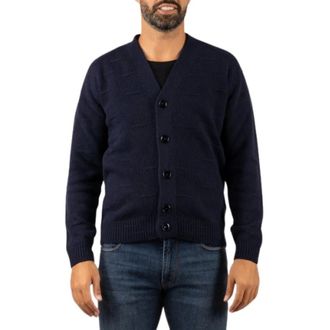 Daniele Fiesoli Cardigan boutonn&eacute; - Homme - Pulls - Bleu - Taille: M