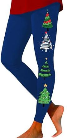Generic HUIFUAO Legging de Noël pour femme - Imprimé flocon de neige amusant - Pantalon de yoga grande taille - Pantalon de Noël tendance - Rehausseur de fess