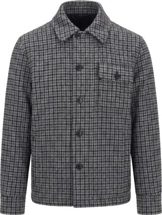 Moncler Veste chemise Norfol en laine m&eacute;lang&eacute;e - Homme - Vestes - Gris - Taille: L
