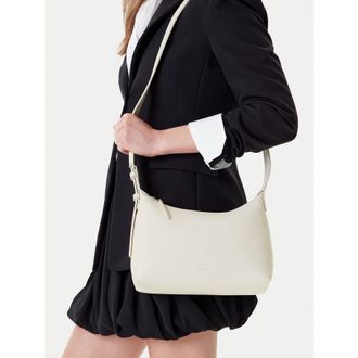 Calvin Klein Handtasche Calvin Klein Hardware Strap Medium Crossbody K60K613028 Wei&szlig;