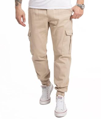 Rock Creek Herren Hose Cargohose Tapered Fit Chino Hose Cargo Hose Jogging Casual Pant M&auml;nnerhose Freizeithose Hosen Herrenhose RC-2356 Beige W33 L30