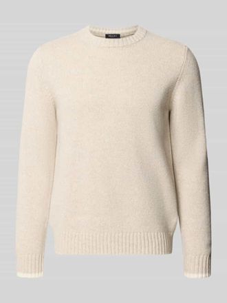 Maerz Strickpullover aus Schurwolle mit Rundhalsausschnitt