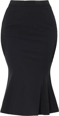 Allegra K Jupe sirène pour Femme Taille Haute en métal Queue de Poisson Jupe mi-Longue Noir XL