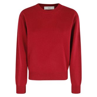 Dunst Femme, Pulls, Rouge, Taille: 36 FR Pull en Cachemire Gris Chin&eacute; &agrave; Col Rond