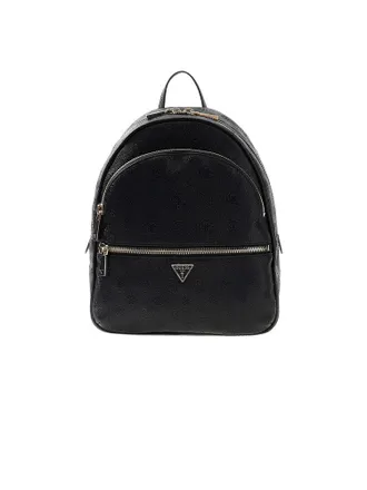 Guess Womens Backpack Black Logo Polyurethane Bags - Backpacks