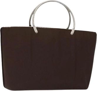Chanel Pre-owned Nylon sacs-main - Femme - Pre-owned - Brun - Taille: ONE Size