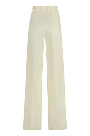 Bottega Veneta Womens Yellow Linen Trousers Viscose; Straight